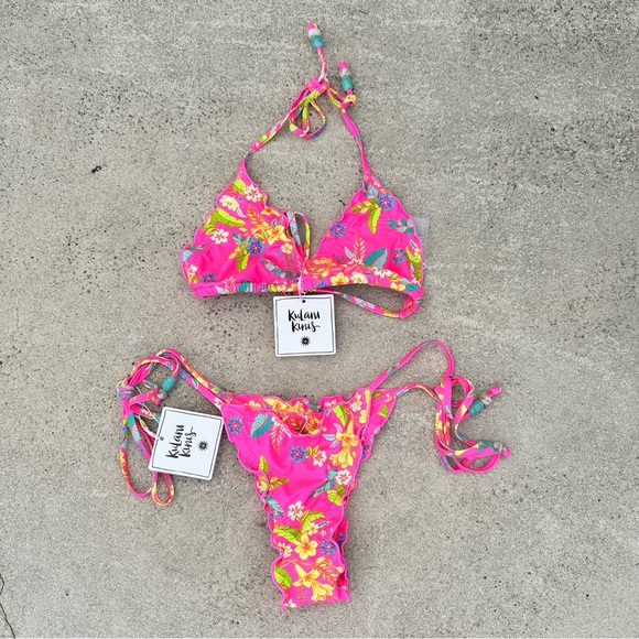 Kulani Kinis | Swim | Kulani Kinis Pink Floral Bikini | Poshmark